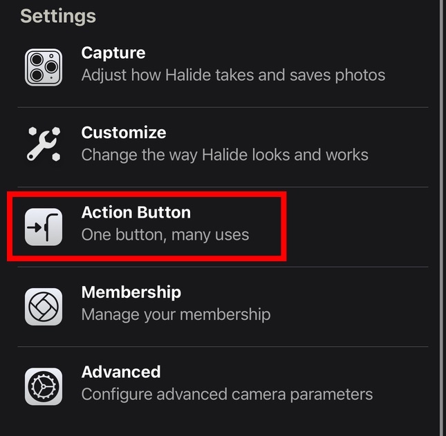 Halide Action Button Triggers – Halide Support